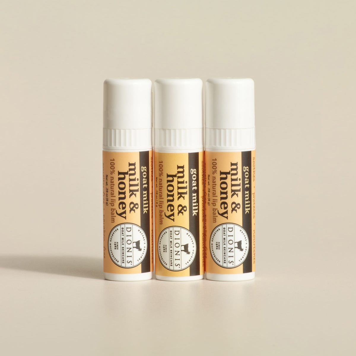 Milk & Honey Goat Milk Lip Balm, Set of 3 • Default Title • Dionis Goat ...