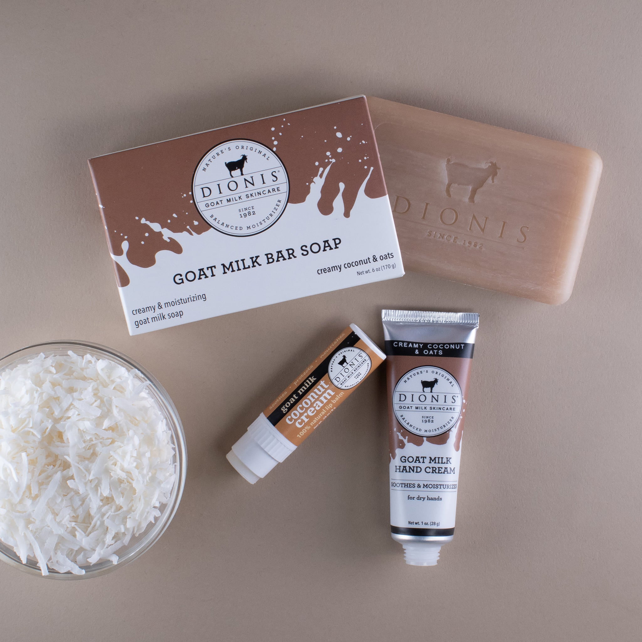Creamy Coconut & Oats Body Care Collection 3Pc Set • Dionis Goat Milk ...