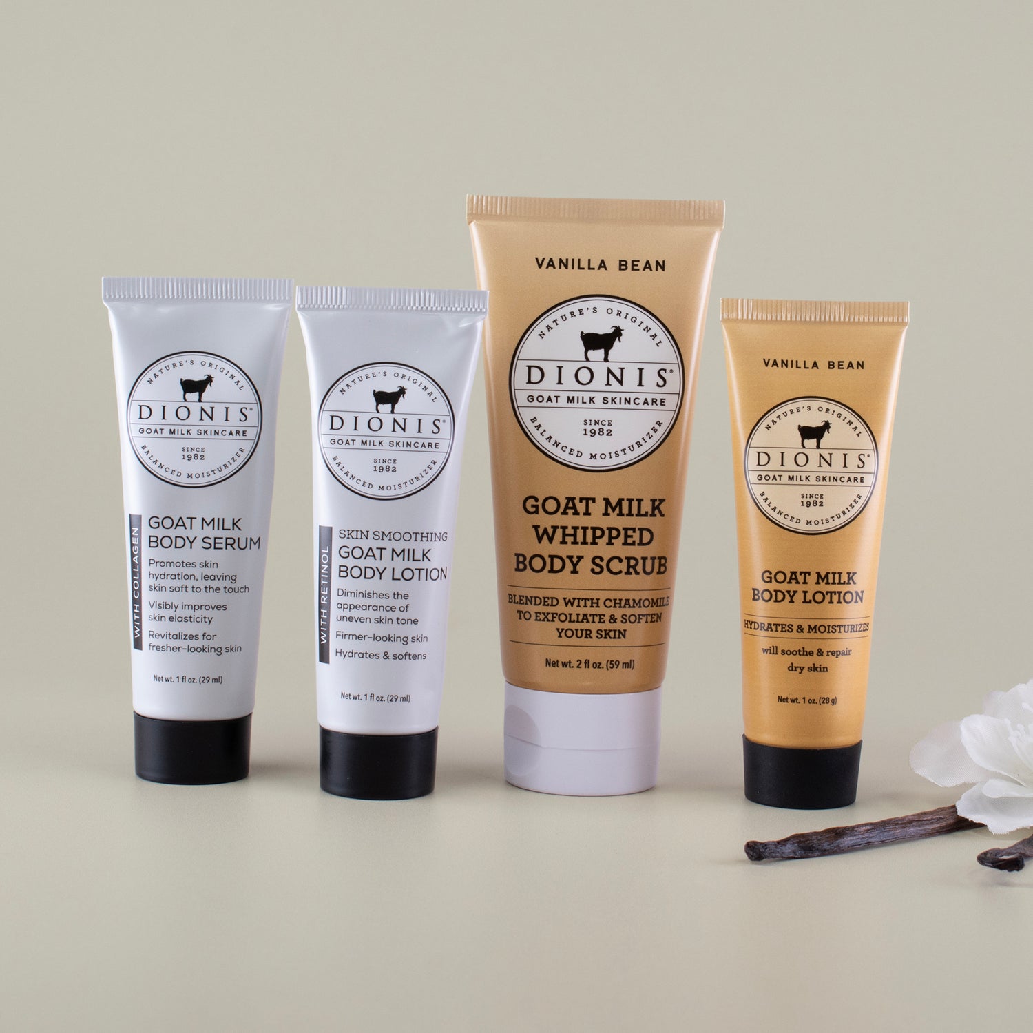 Vanilla Bean Body Treatment Sampler • Dionis Goat Milk Skincare