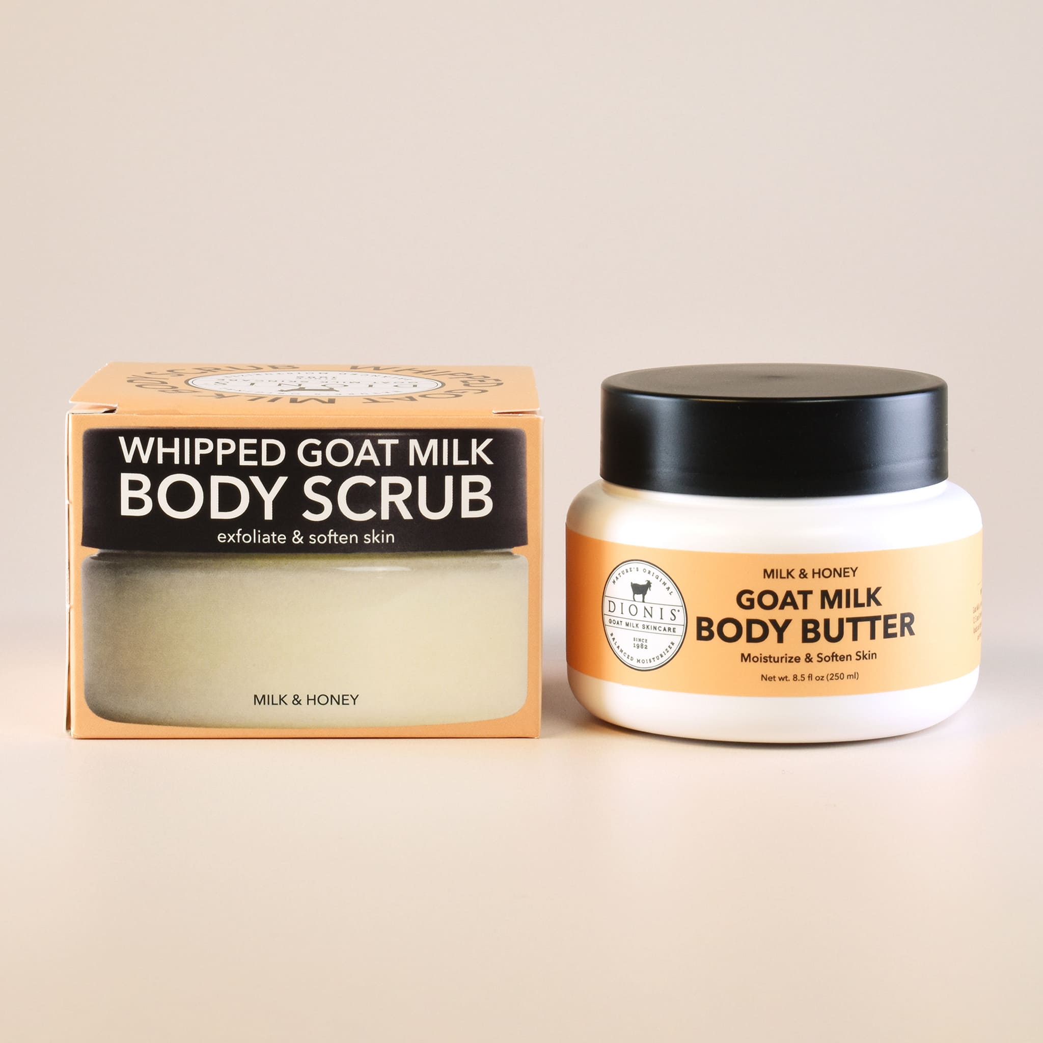 Milk & Honey Body Scrub & Body Butter Bundle • Dionis Goat Milk Skincare