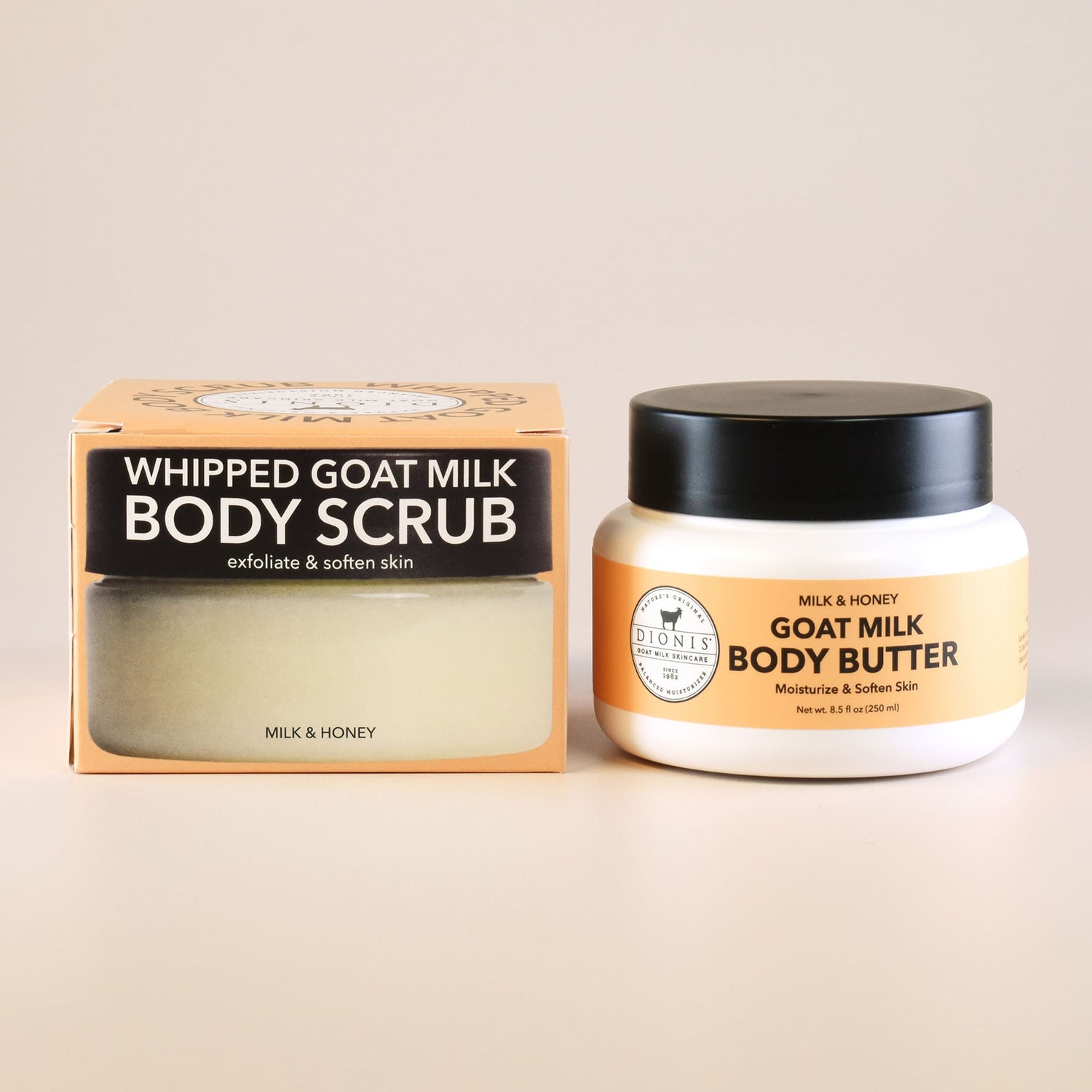Milk & Honey Body Scrub & Body Butter Bundle • Dionis Goat Milk Skincare