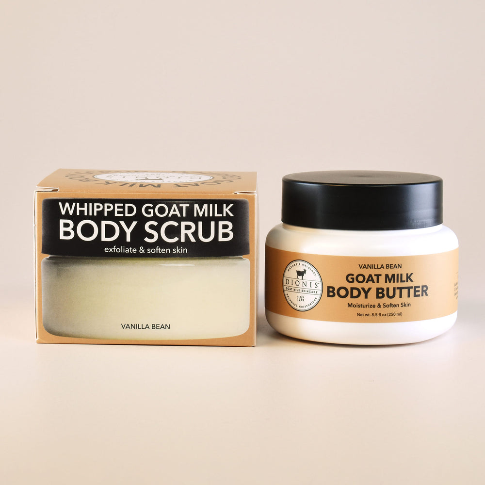 Vanilla Bean Body Scrub & Body Butter Bundle • Dionis Goat Milk Skincare