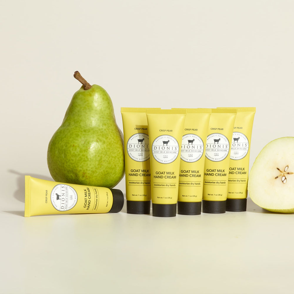 Crisp Pear Goat Milk Hand Cream for Dry Skin • Dionis Goat Milk Skincare